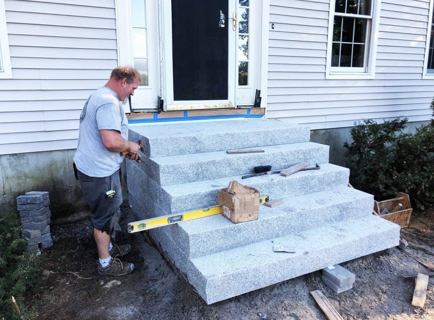 Installing a Set of Granite Steps: A Step-by-Step Process | Swenson Granite | 100% Natural Stones